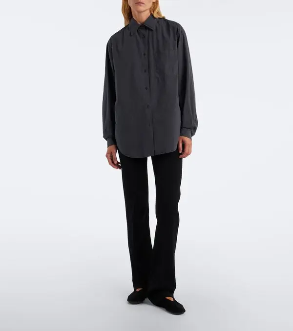 THE ROW Ludao Cotton And Silk Shirt - Grey