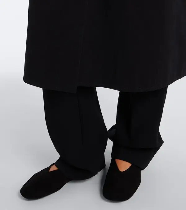 THE ROW Stella Suede Ballet Flats