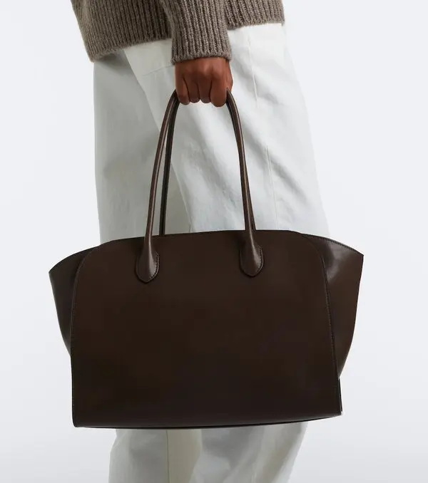 THE ROW Marlo Medium Leather Tote Bag - Brown