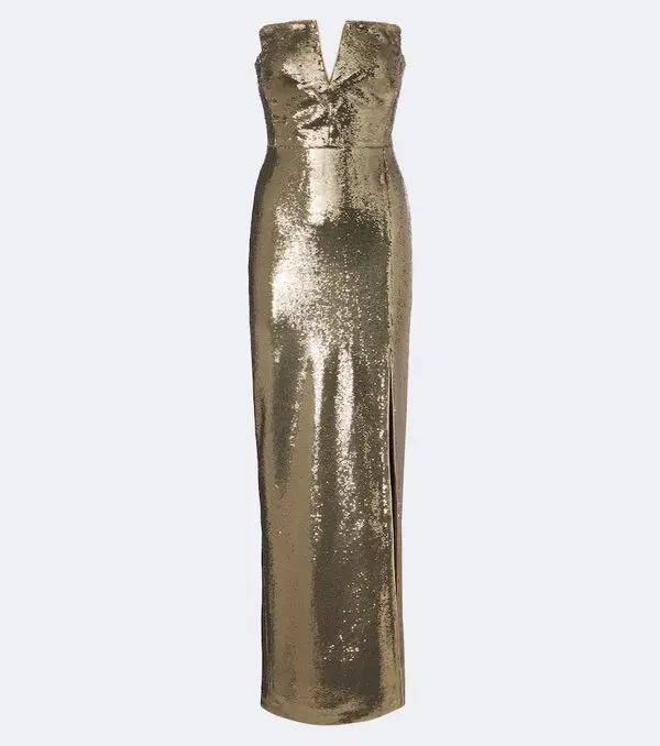 Roland Mouret Sequined Bustier Gown