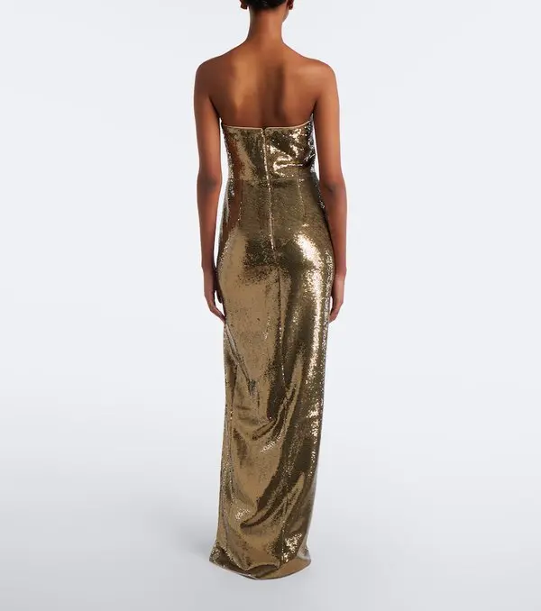 Roland Mouret Sequined Bustier Gown