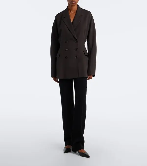 THE ROW Ciro Double-breasted Virgin Wool Blazer