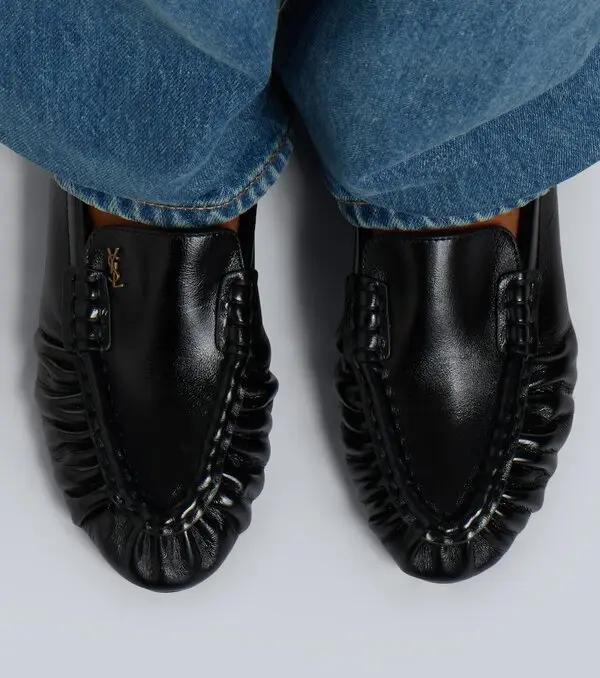 Saint Laurent Loaferino Leather Loafers