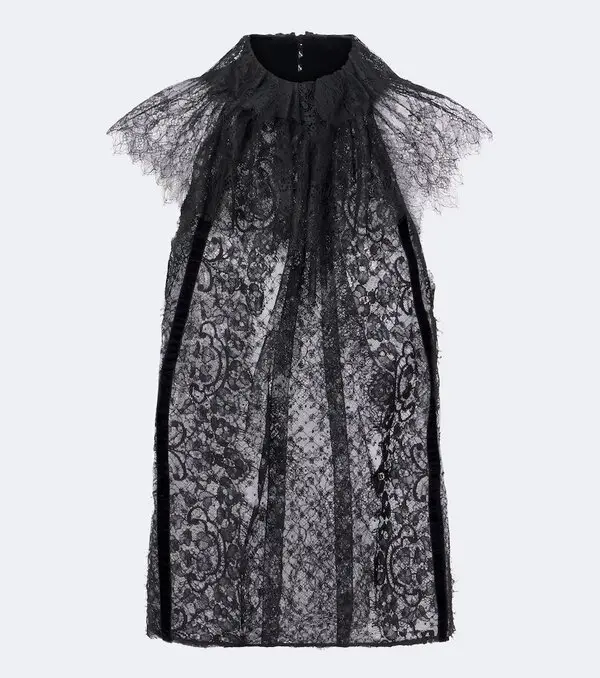 Elie Saab Sheer Lace Top