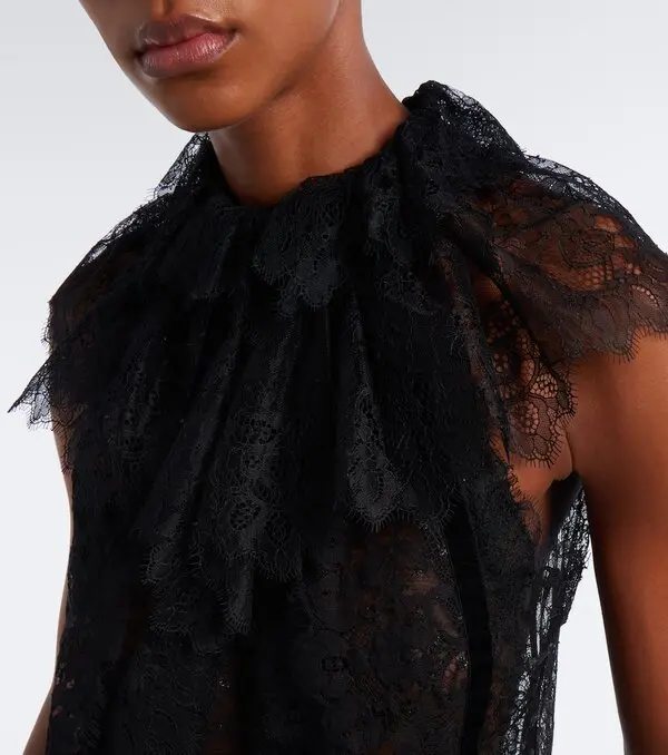 Elie Saab Sheer Lace Top