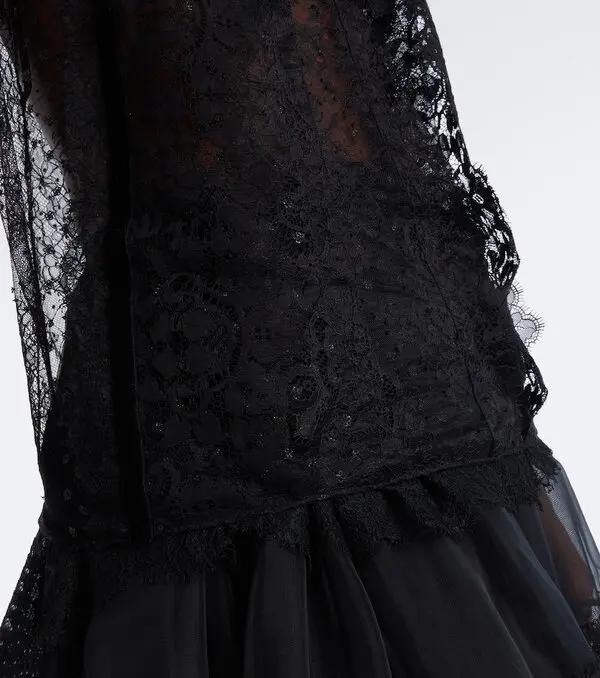 Elie Saab Sheer Lace Top