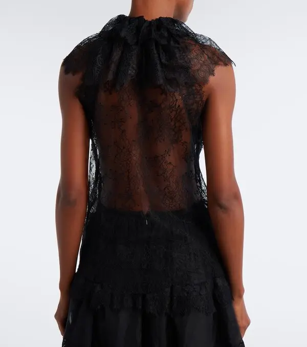 Elie Saab Sheer Lace Top