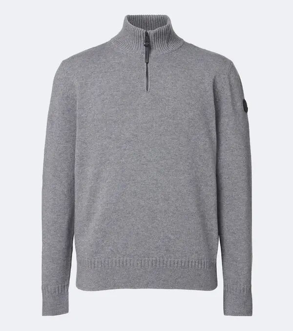 Moncler Wool And Cashmere-blend Half-zip Sweater