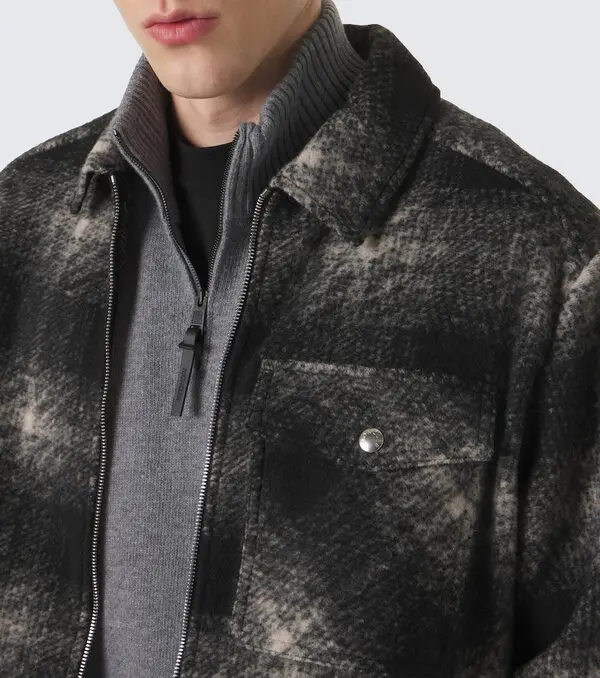 Moncler Wool And Cashmere-blend Half-zip Sweater