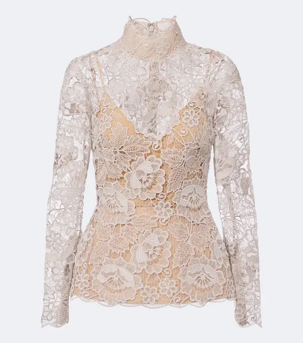 Elie Saab Guipure Lace Top