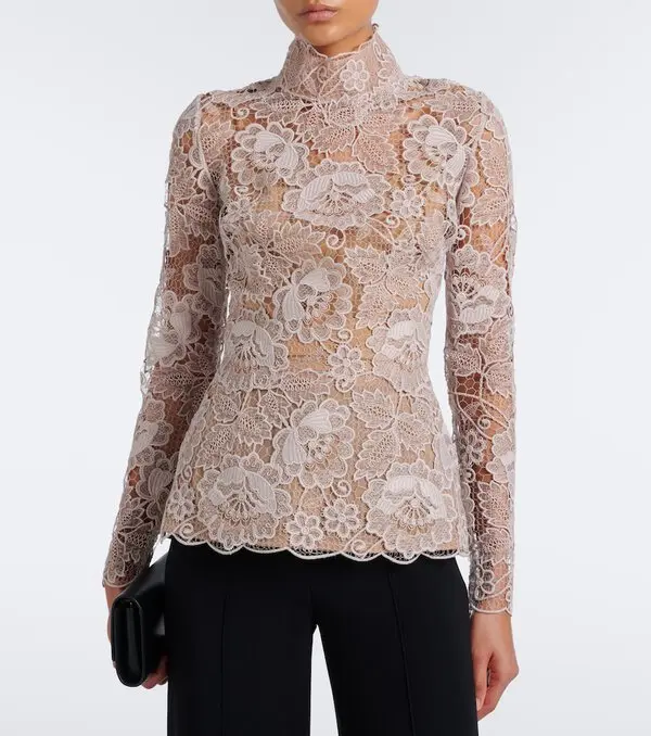 Elie Saab Guipure Lace Top