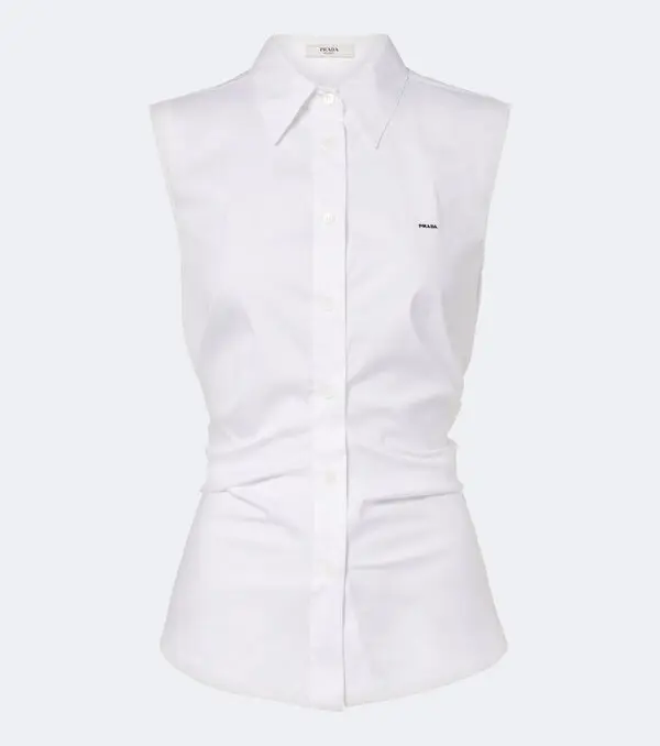 Prada Cotton-blend Poplin Shirt
