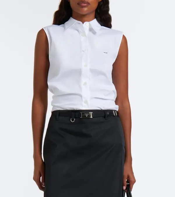 Prada Cotton-blend Poplin Shirt