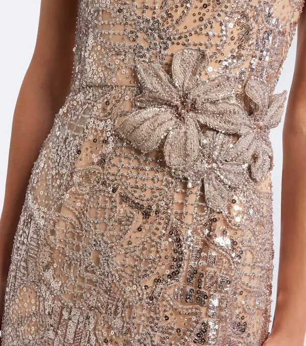 Elie Saab Embellished Silk-blend Tulle Gown