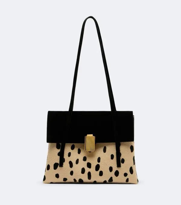 Khaite Soft Blake Small Calf-hair And Suede Shoulder Bag