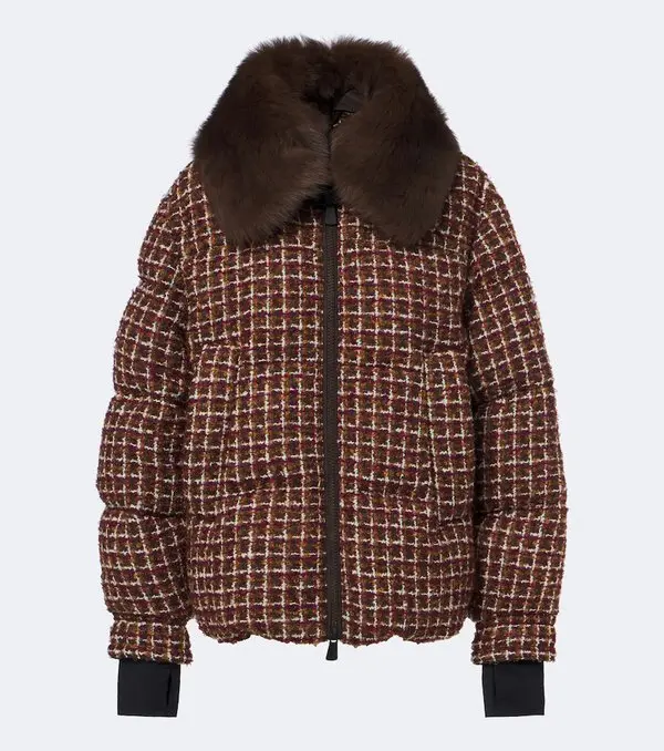 Moncler Sandane Tweed Down Jacket - Multicoloured