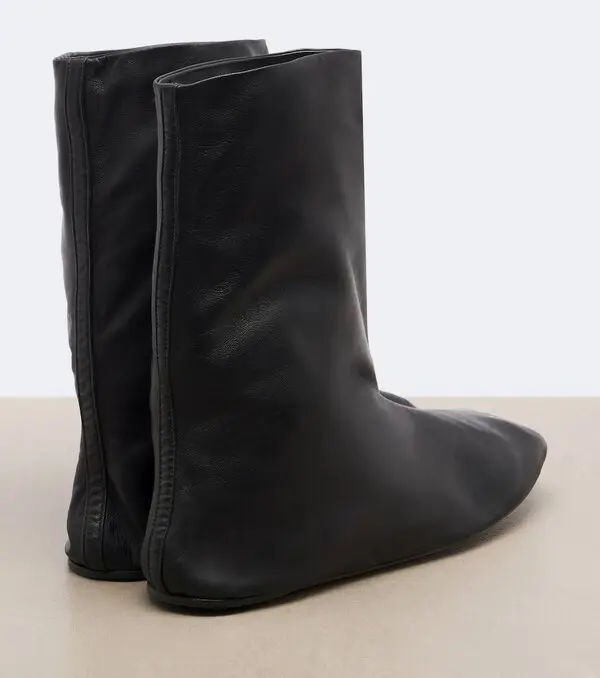 THE ROW Esther Leather Mid-calf Boots