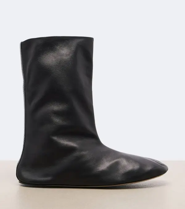 THE ROW Esther Leather Mid-calf Boots