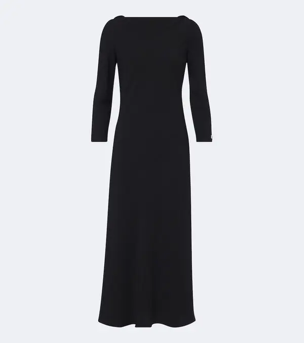 Prada Open-back Crêpe Midi Dress