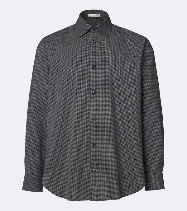 THE ROW Victor Checked Virgin Wool Shirt