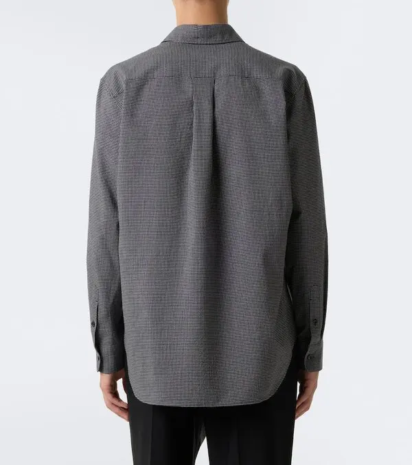 THE ROW Victor Checked Virgin Wool Shirt