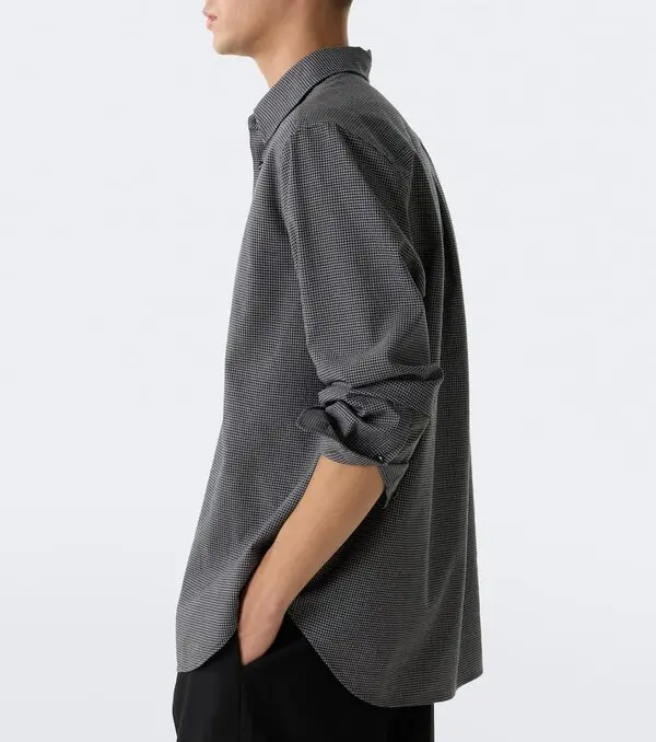 THE ROW Victor Checked Virgin Wool Shirt