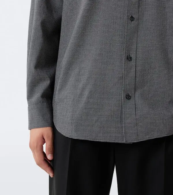 THE ROW Victor Checked Virgin Wool Shirt