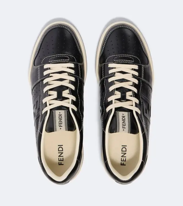 Fendi Match Leather Sneakers