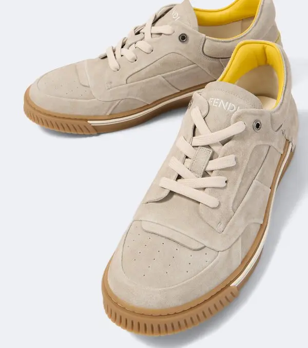 Fendi Fender Suede Sneakers