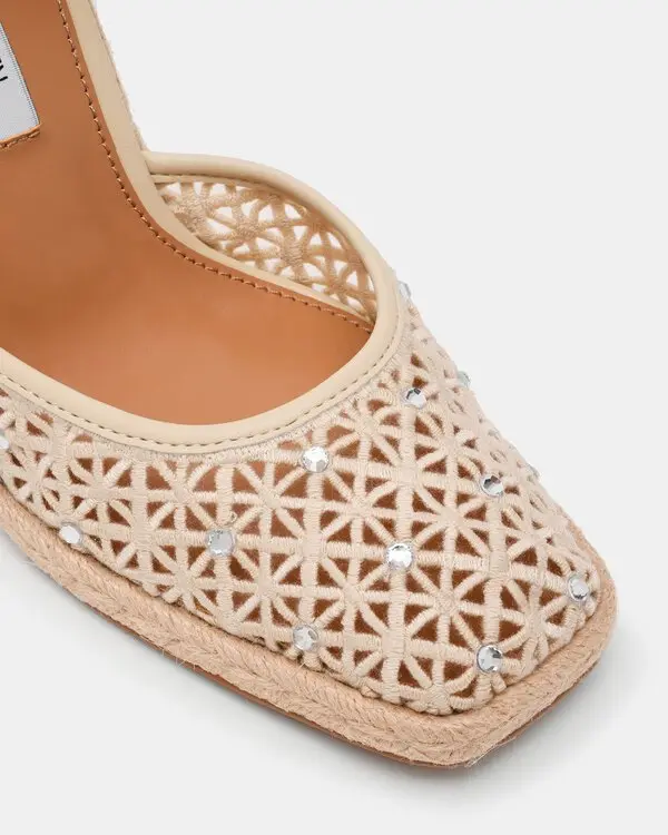 Steve Madden Varina Woven Rhinestones Lace-up Sandals