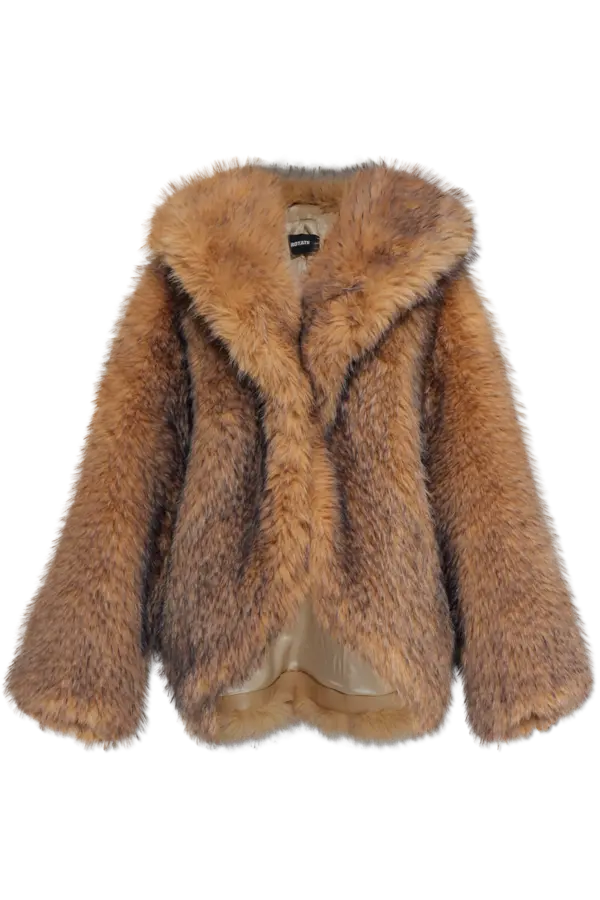 ROTATE BY BIRGER CHRISTENSEN Oversize Faux Fur Coat