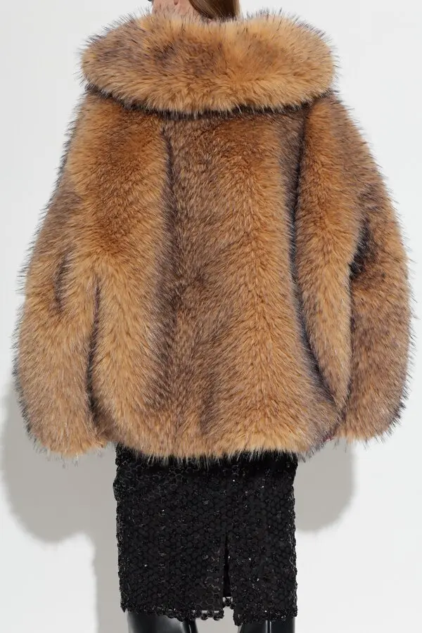 ROTATE BY BIRGER CHRISTENSEN Oversize Faux Fur Coat