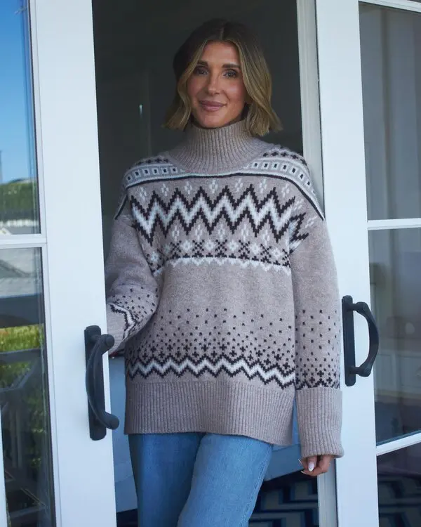 Splendid X @cellajaneblog Fair Isle Turtleneck Sweater