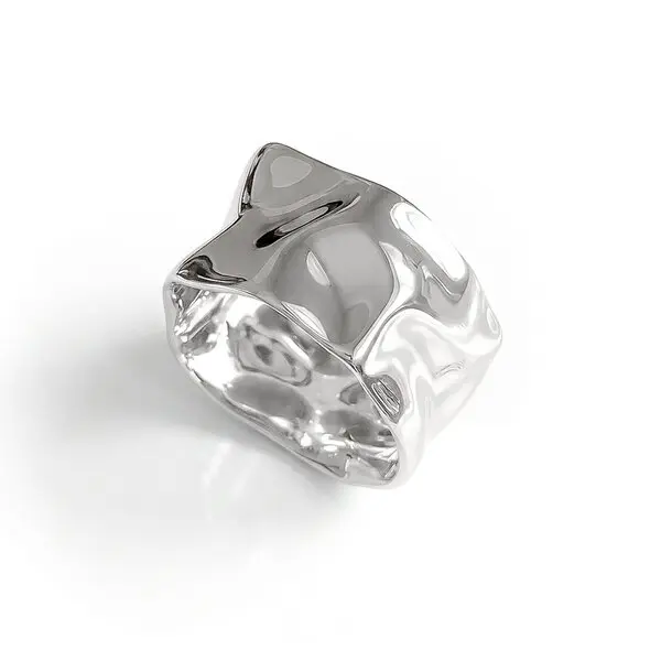 Côté Caché Wave Ring In Sterling