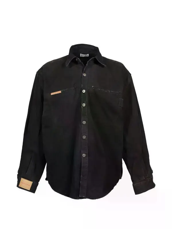 GREG ROSS Oversized Canvas Shirt - Black