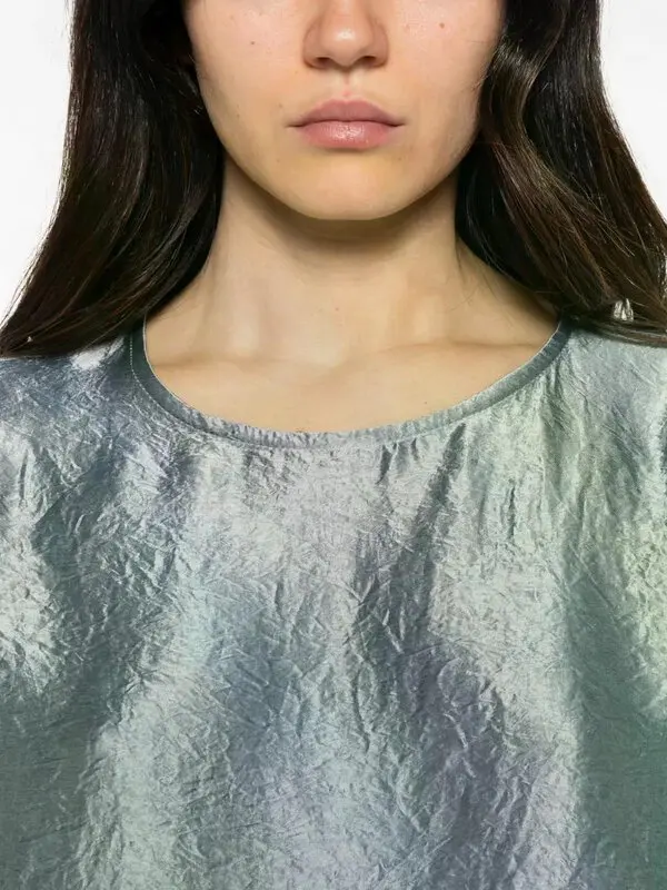 Marella Crinkled Cropped Blouse