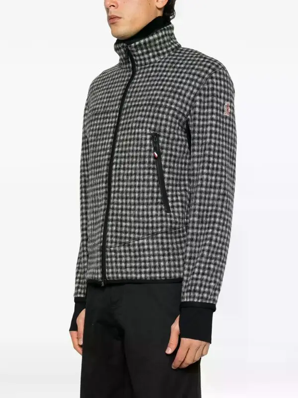 Moncler Vichy Checked-pattern Zip-up Jacket