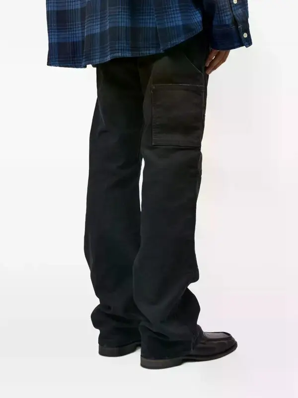 GREG ROSS Logo-tag Canvas Trousers - Black