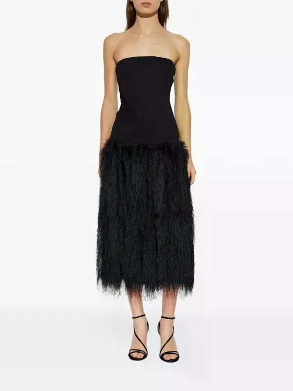 Munthe Candal Fringe-trimmed Midi Dress