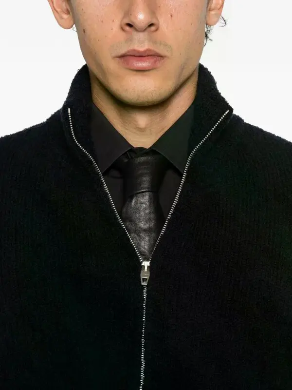 UMIT BENAN Suvretta Zip-up Ribbed-knit Cardigan