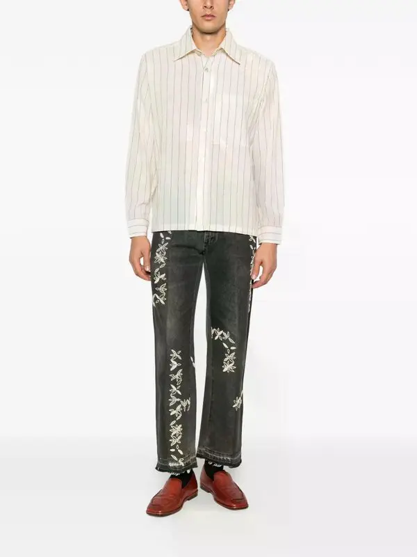 KARTIK RESEARCH Embroidered Cotton Jeans