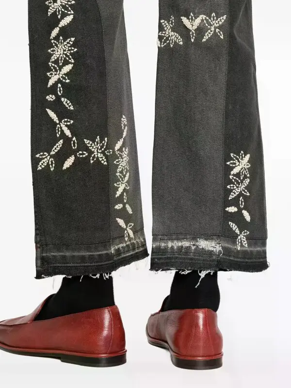 KARTIK RESEARCH Embroidered Cotton Jeans