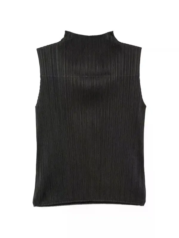 Issey Miyake Pleated High-neck Tank Top