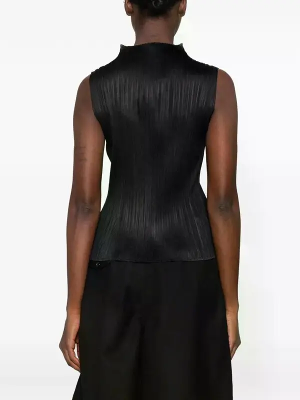 Issey Miyake Pleated High-neck Tank Top