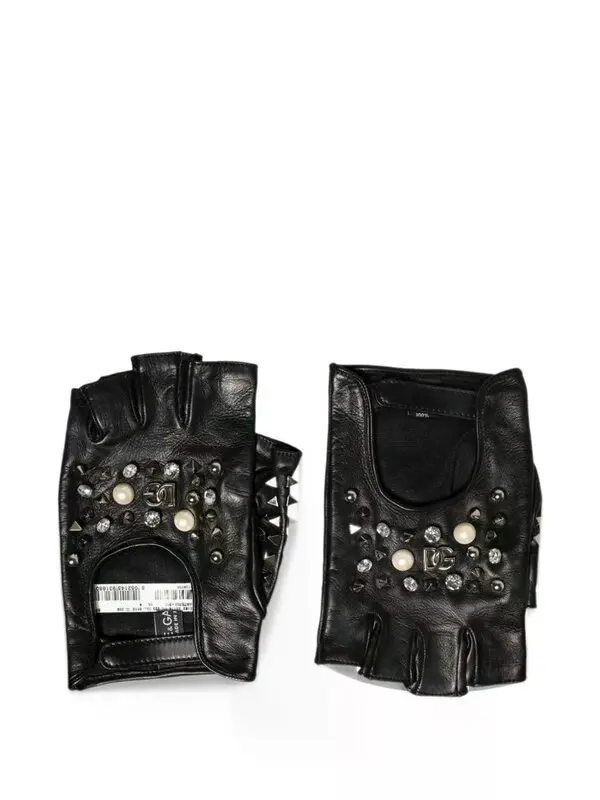 Dolce & Gabbana Embellished Fingerless Gloves