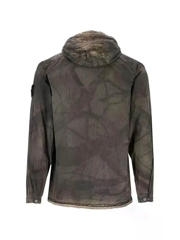 Stone Island 1200038 Laser Forest Camo Crinkle Reps-tc Overshirt