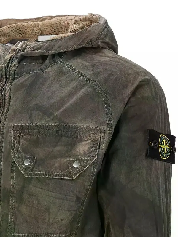Stone Island 1200038 Laser Forest Camo Crinkle Reps-tc Overshirt