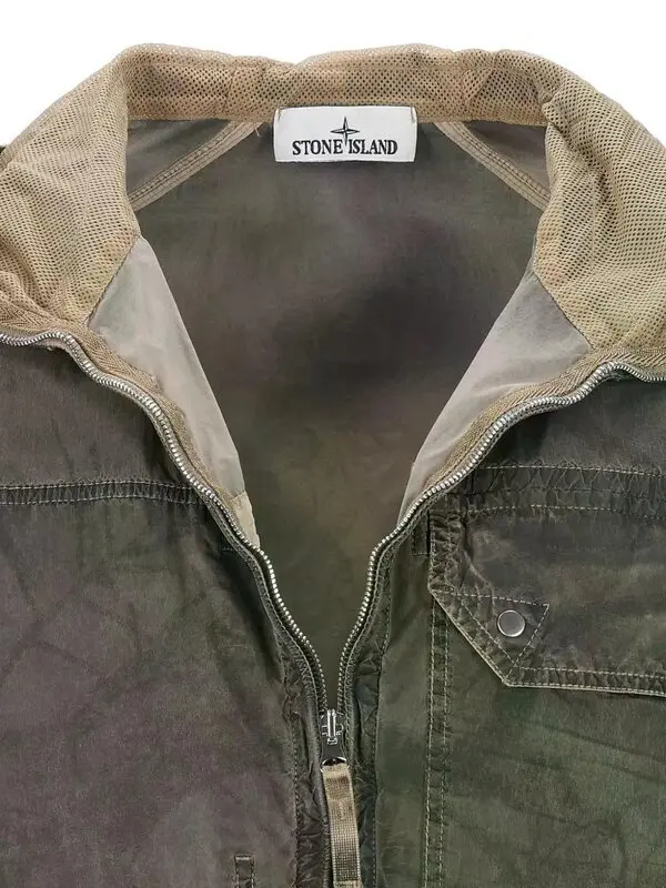 Stone Island 1200038 Laser Forest Camo Crinkle Reps-tc Overshirt