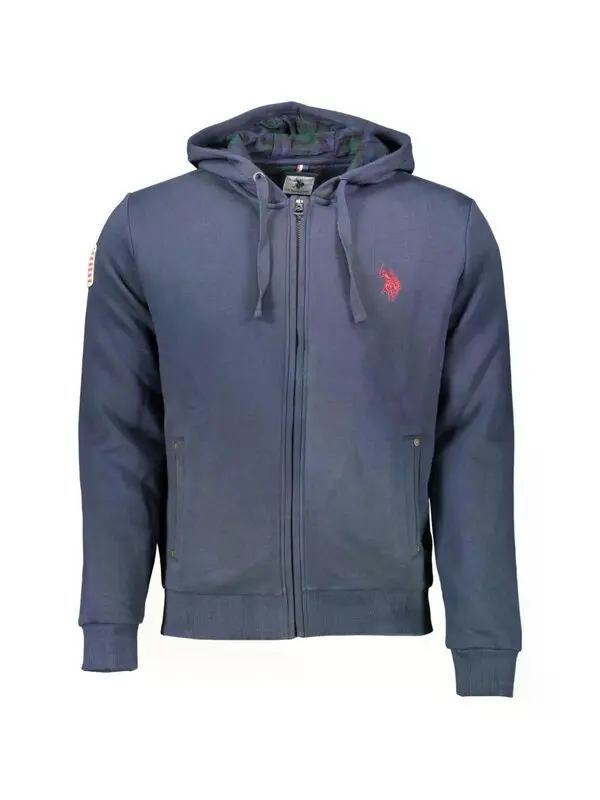 U.s. Polo Assn. Logo-embroidered Zip-up Hoodie