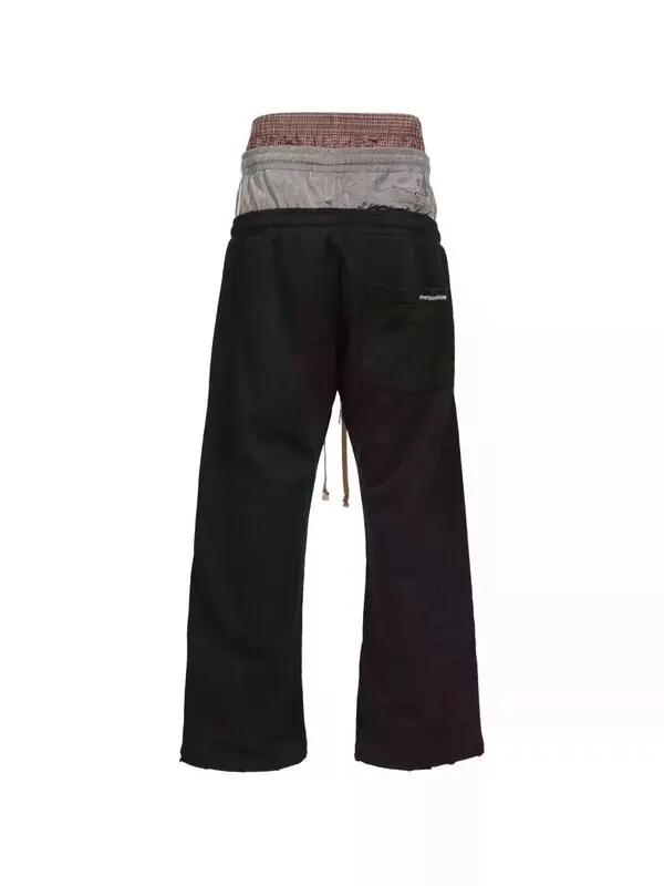 PROTOCOL INDEX Layered Embroidered Track Pants